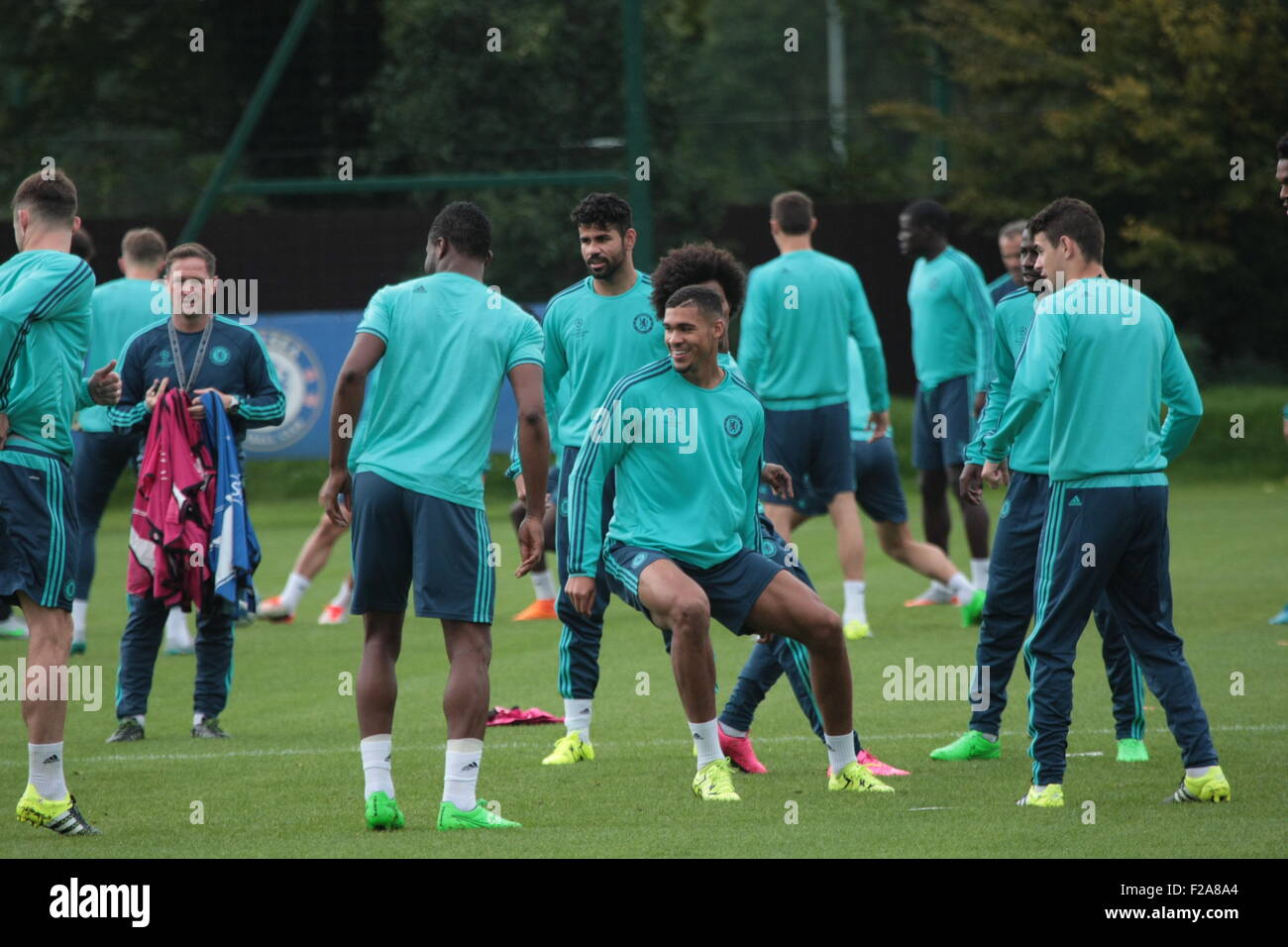 Chelsea Football Team players in training Stock Photo - Alamy