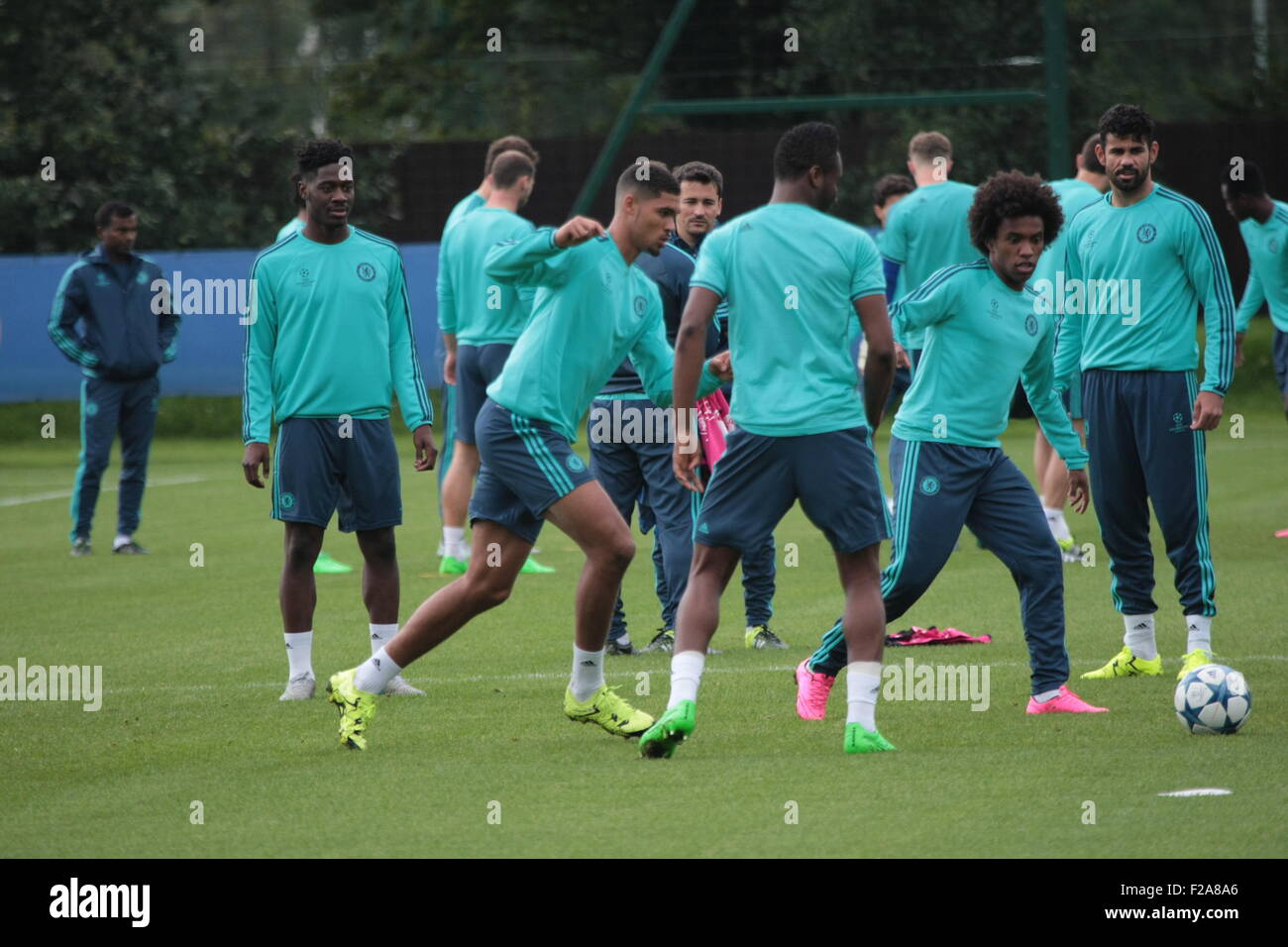 Chelsea Football Team players in training Stock Photo - Alamy