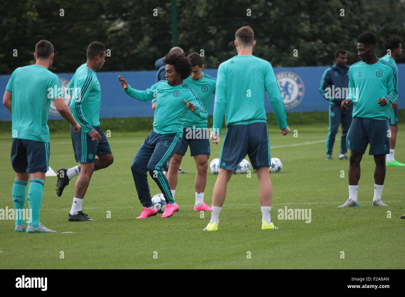 Chelsea Football Team players in training Stock Photo - Alamy