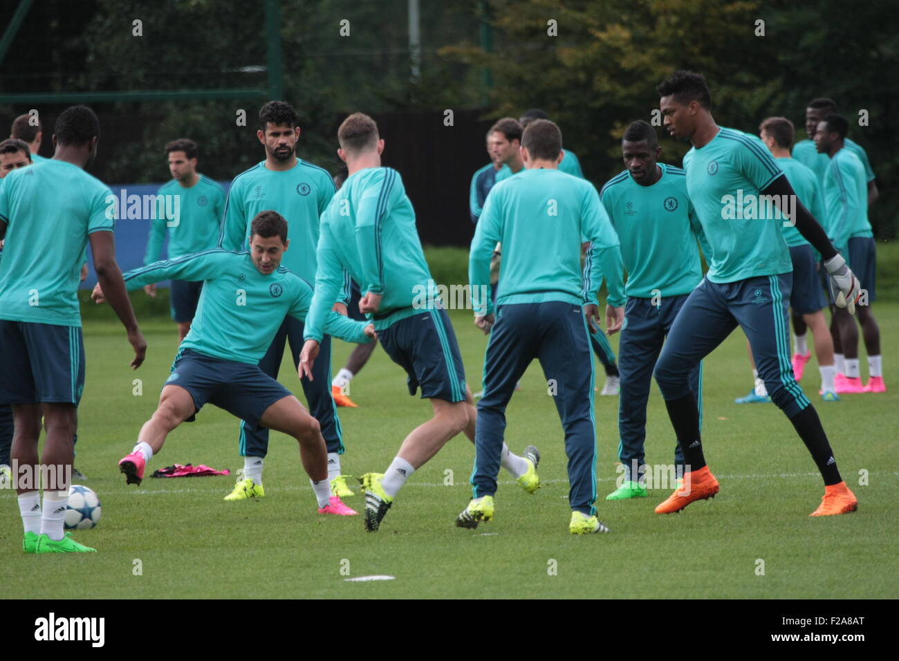 Chelsea Football Team players in training Stock Photo - Alamy