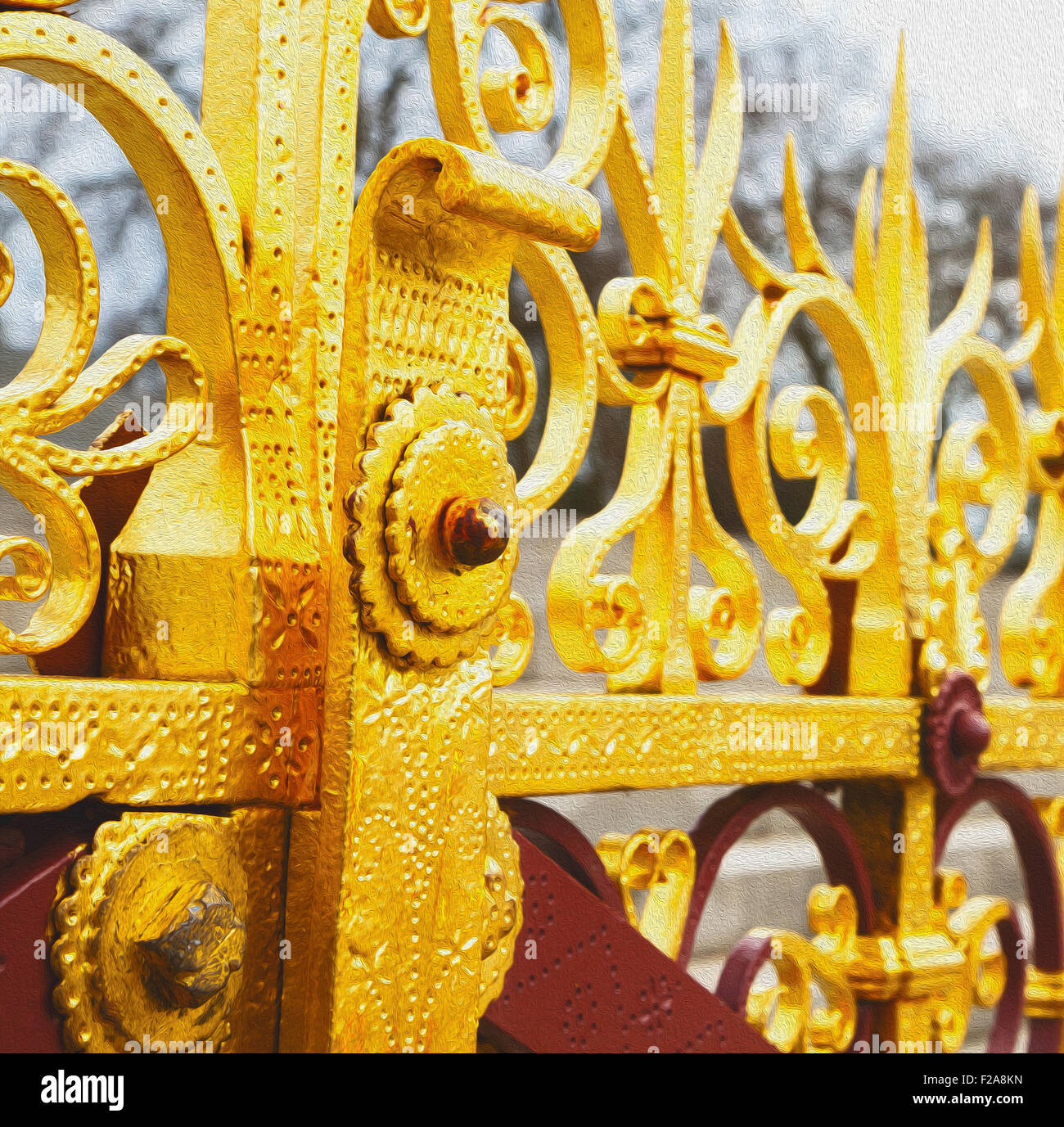 abstract metal in englan london railing steel and background Stock ...