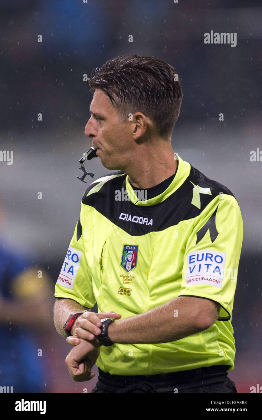 Milan, Italy. 13th Sep, 2015. Gianluca Rocchi (Referee) Football/Soccer ...