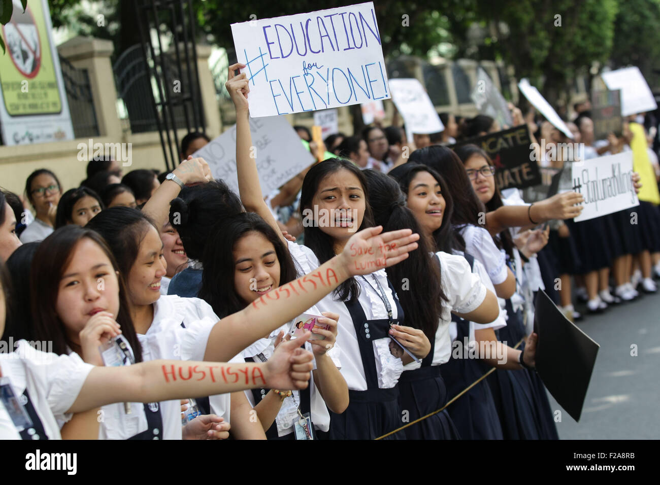 Manila, Philippines. 15th Sep, 2015. Students of St. Scholastica's ...