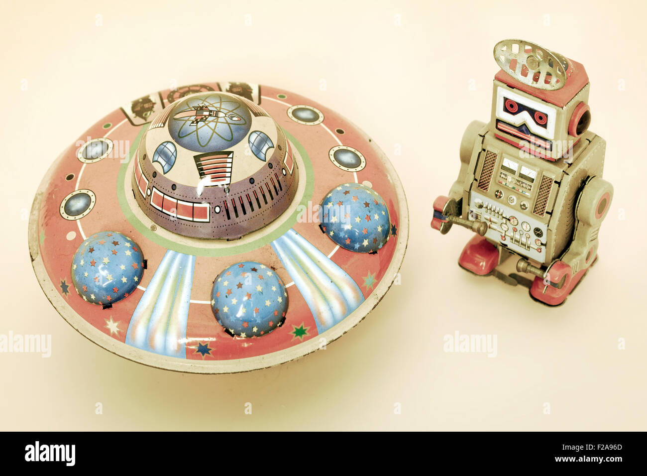 vintage U F O toy Stock Photo - Alamy