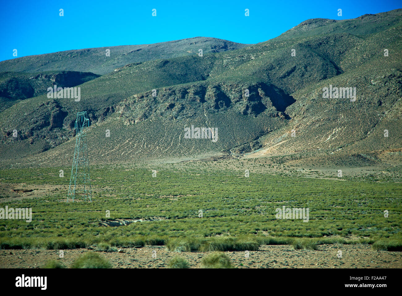 valley in africa morocco the atlas dry mountain ground isolated hill ...