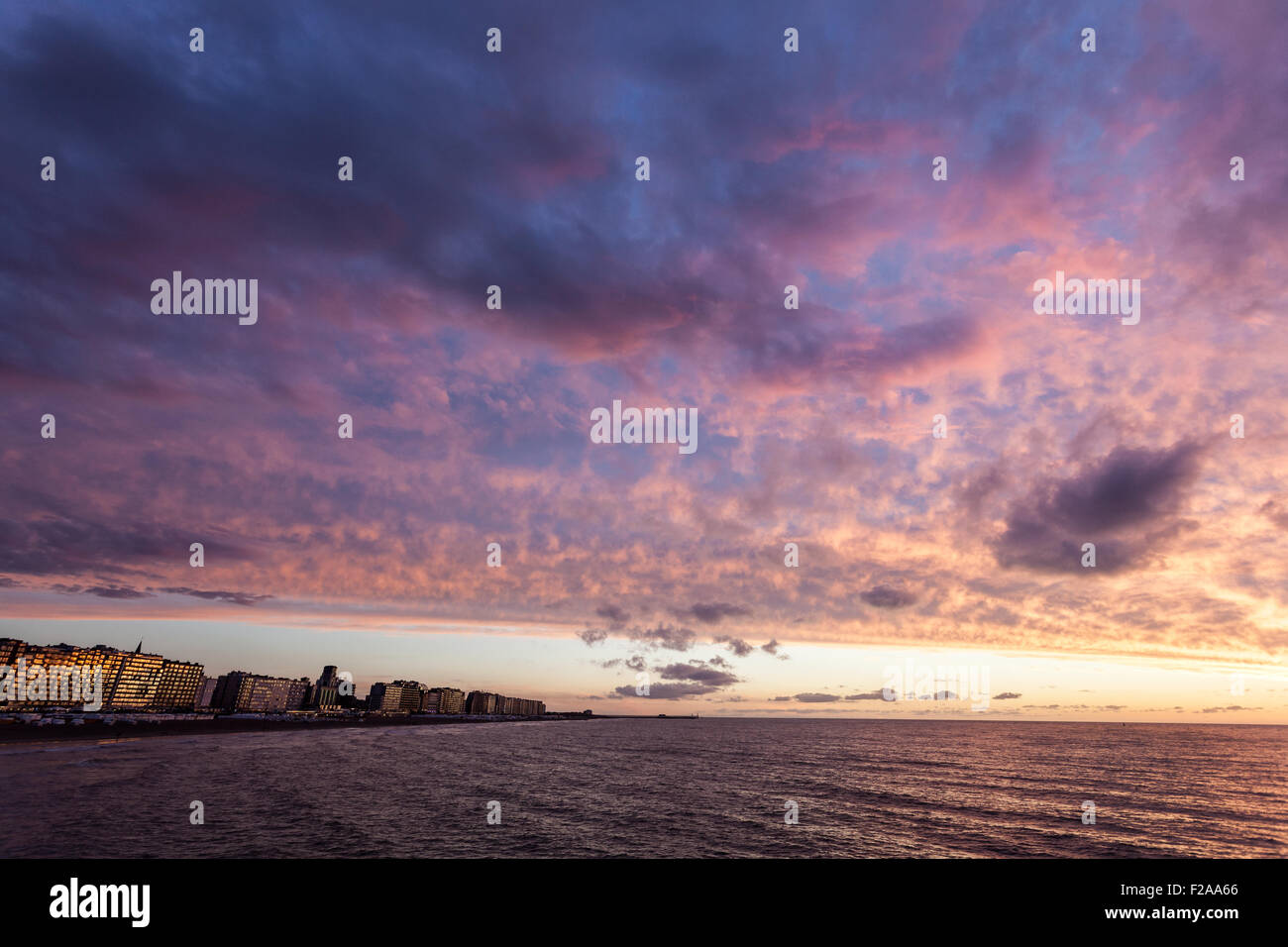 Sunset over the North Sea Stock Photo - Alamy