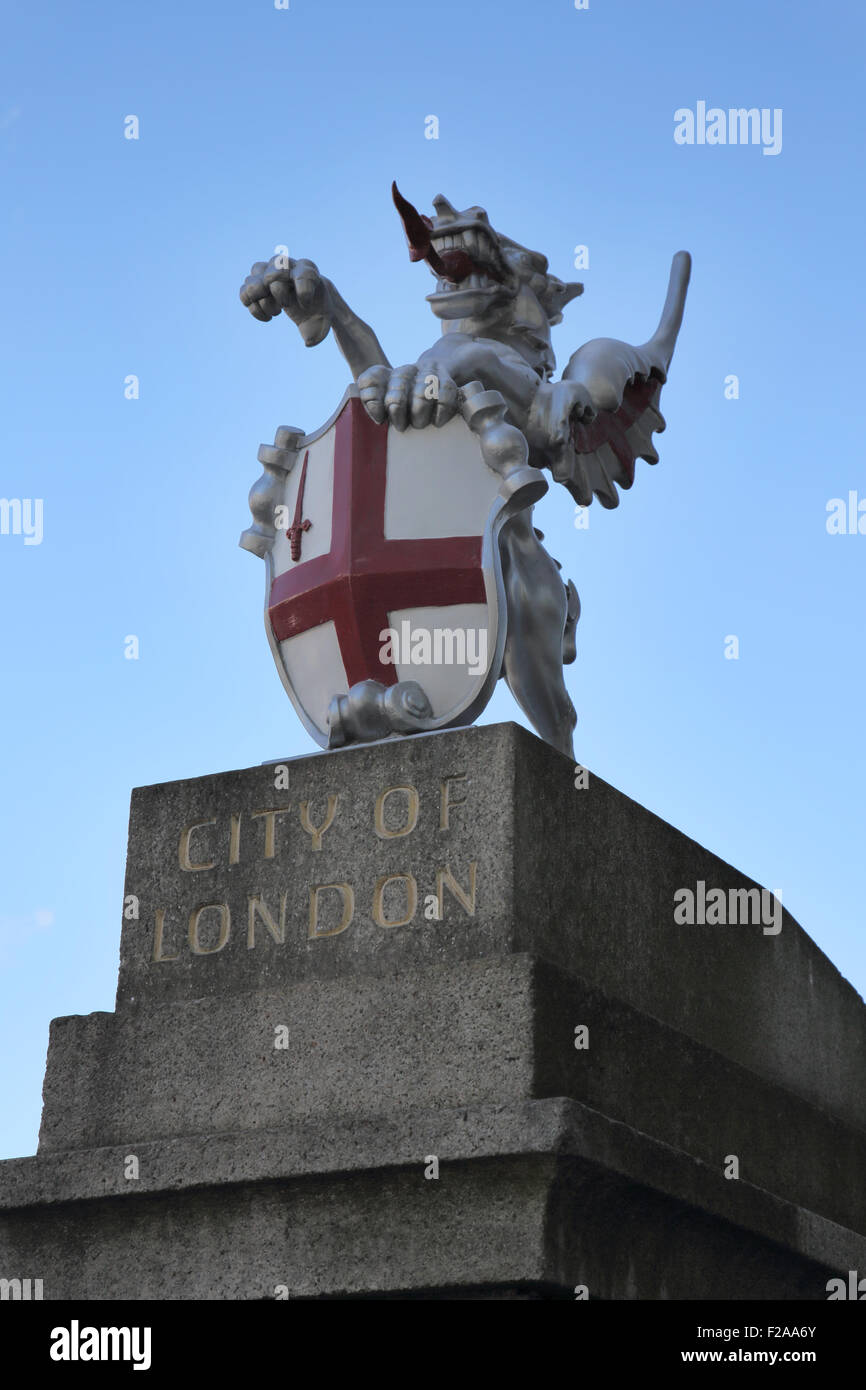 sign on london bridge as you enter the city of london Stock Photo - Alamy
