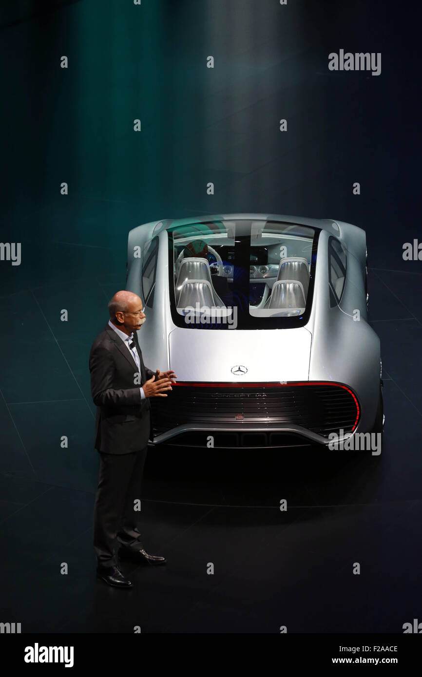 Frankfurt, Germany. 15th Sep, 2015. Dieter Zetsche, Daimler AG chief ...