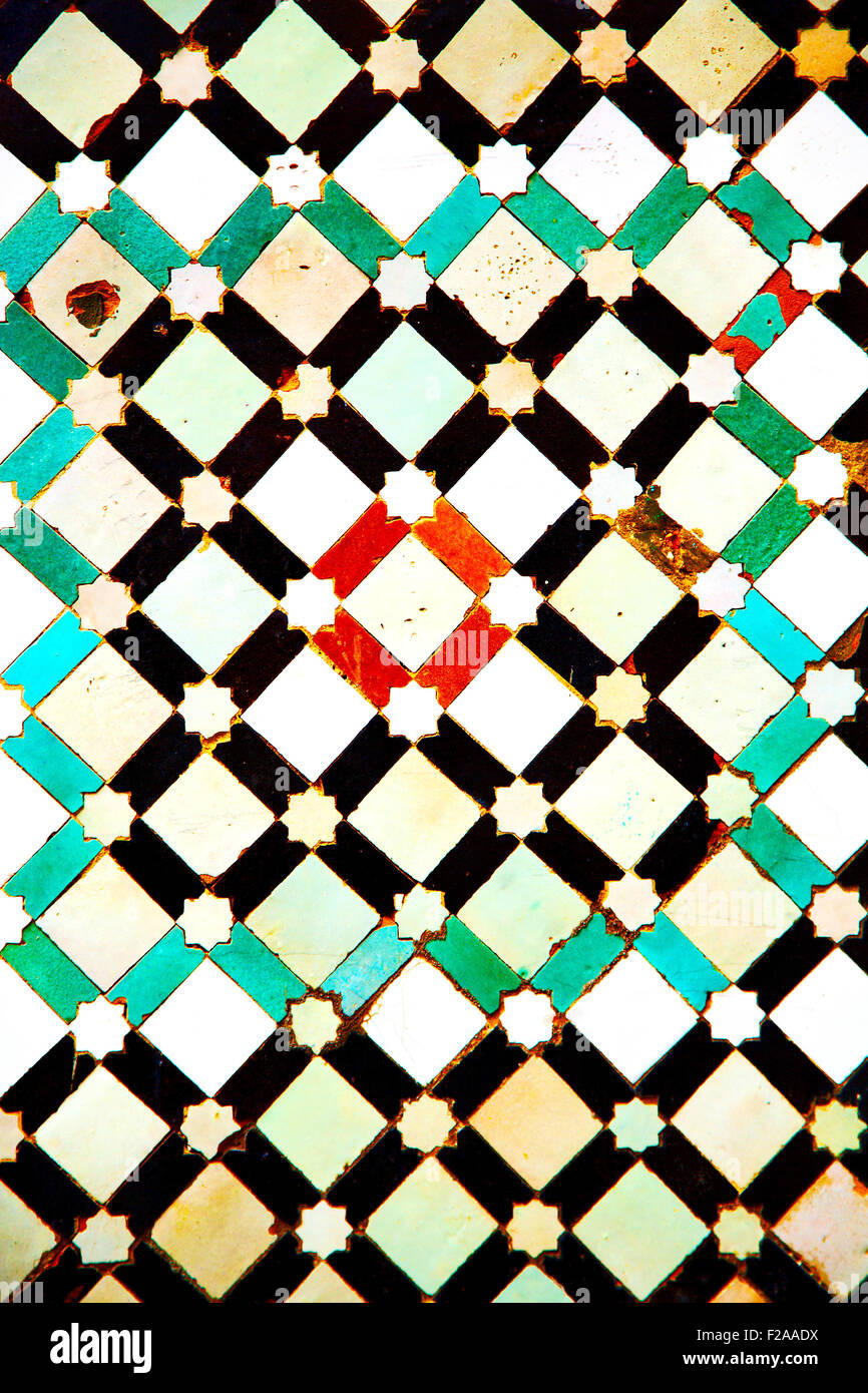 abstract morocco in africa tile the colorated pavement background ...