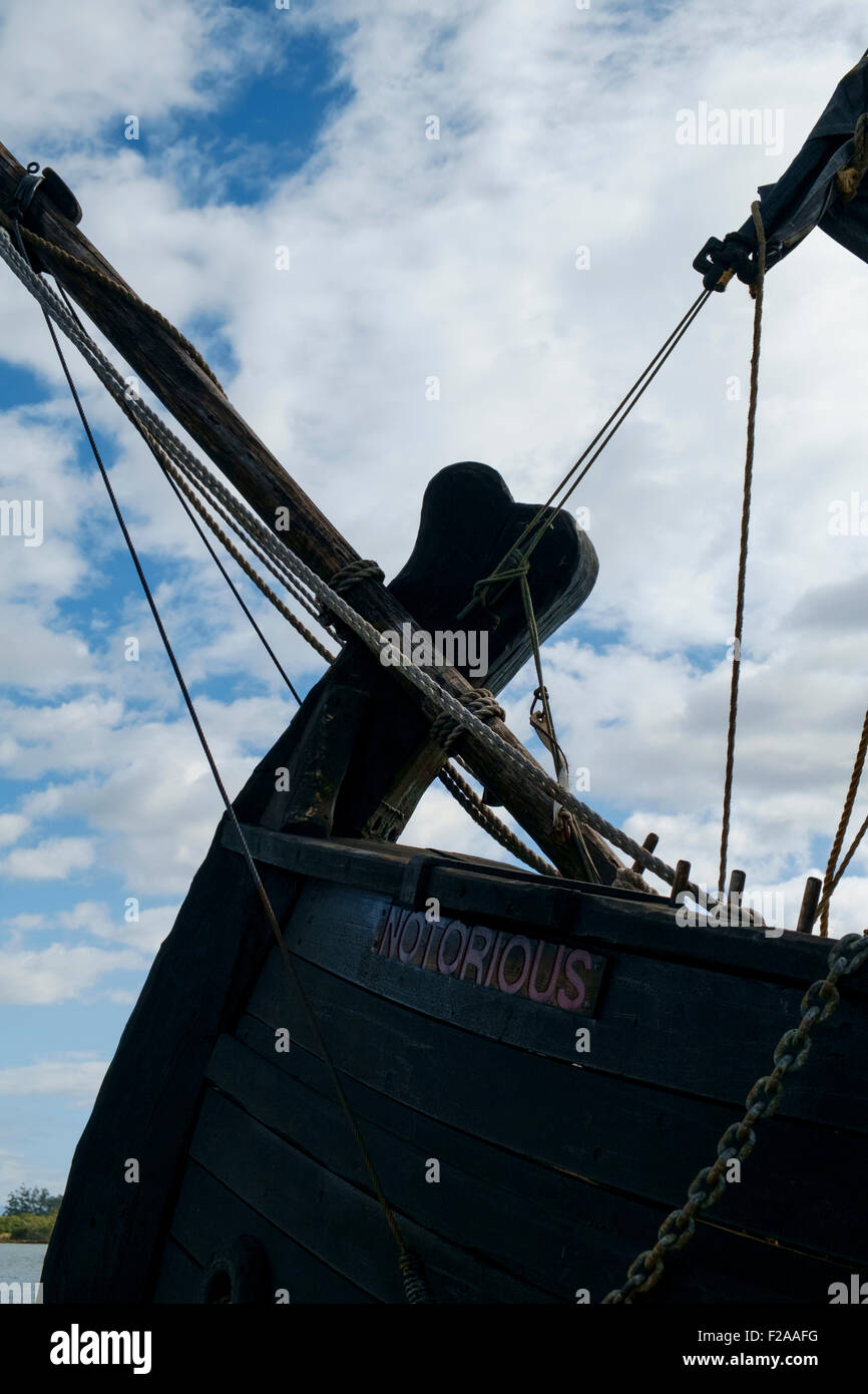 Pirate ship "Notorious" from "Pirates of the Caribean 5" filming Stock ...