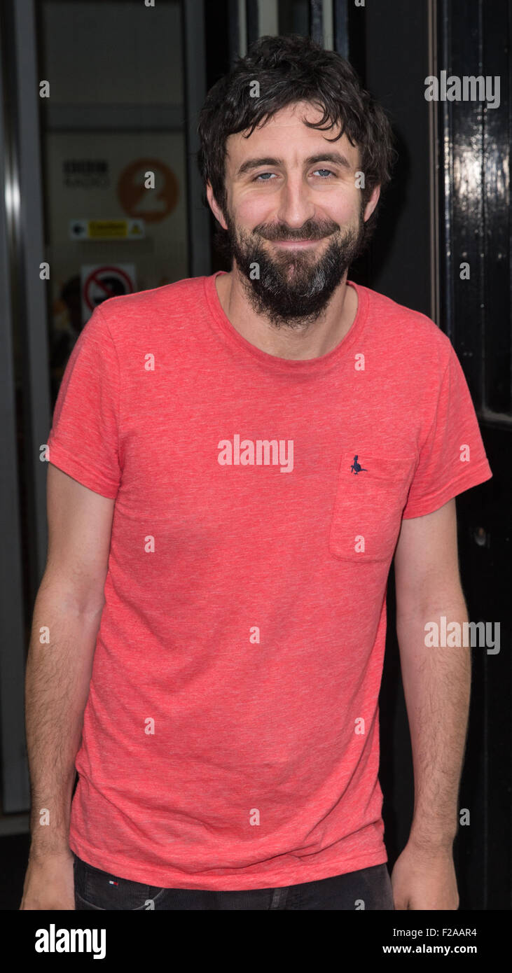 Mark Watson pictured arriving the Radio 2 studio Featuring: Mark Watson ...