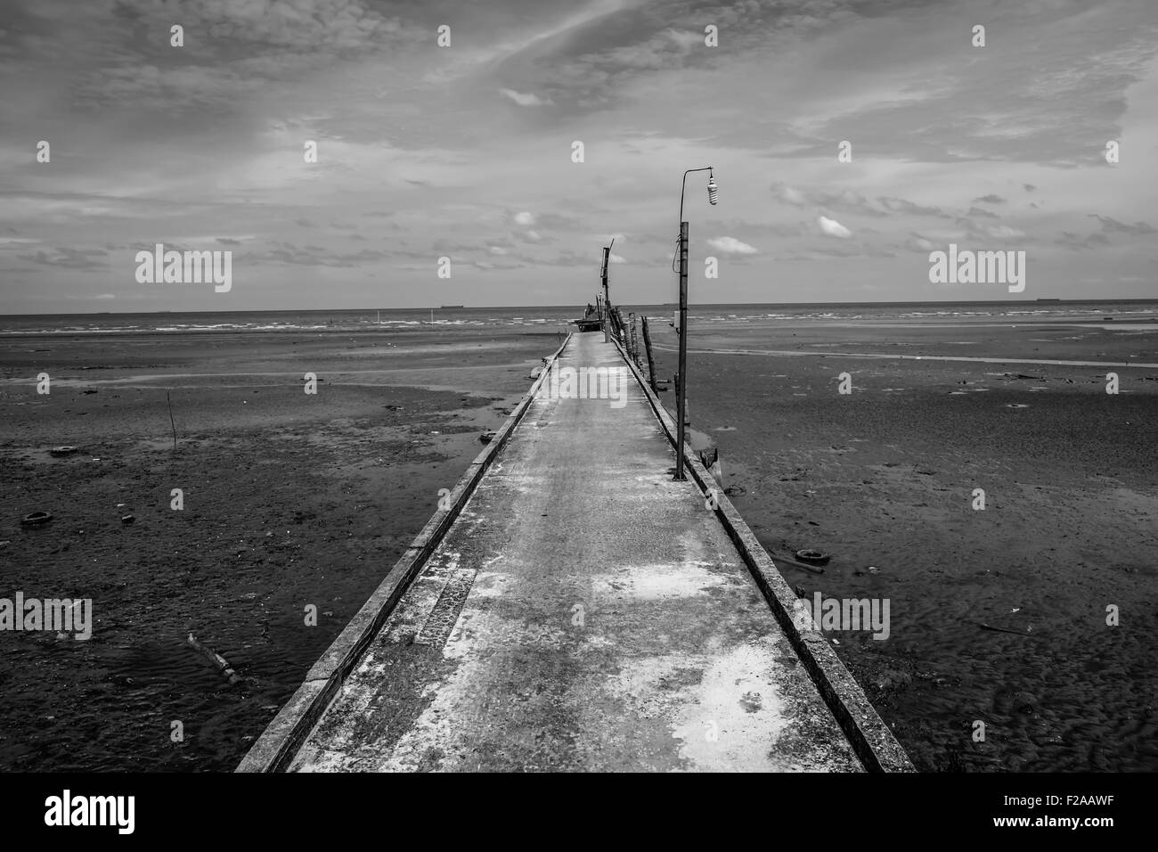 Stone Jetty in Malaysia Stock Photo - Alamy