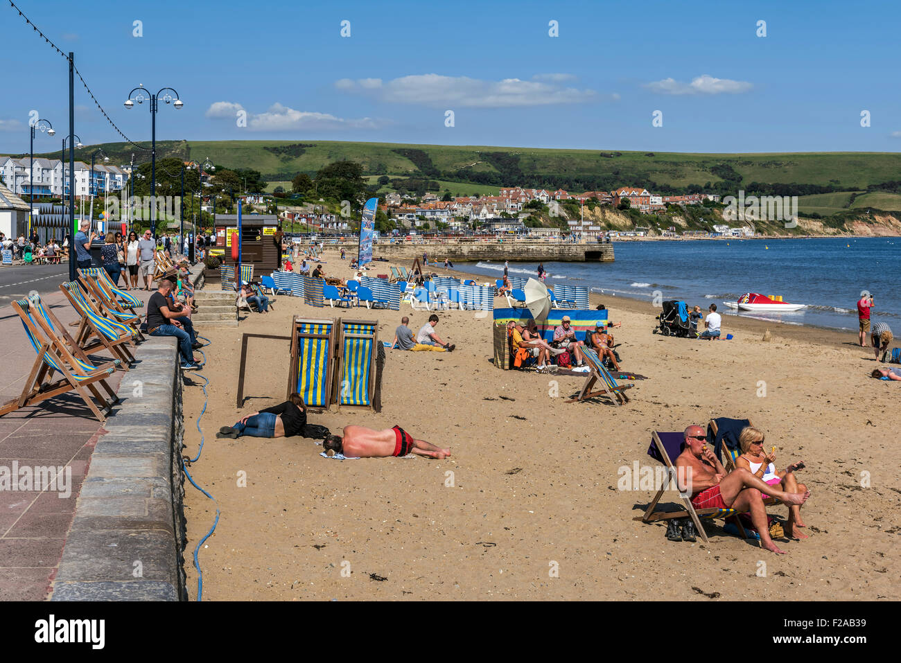 Swanage Beach Stock Photo - Alamy