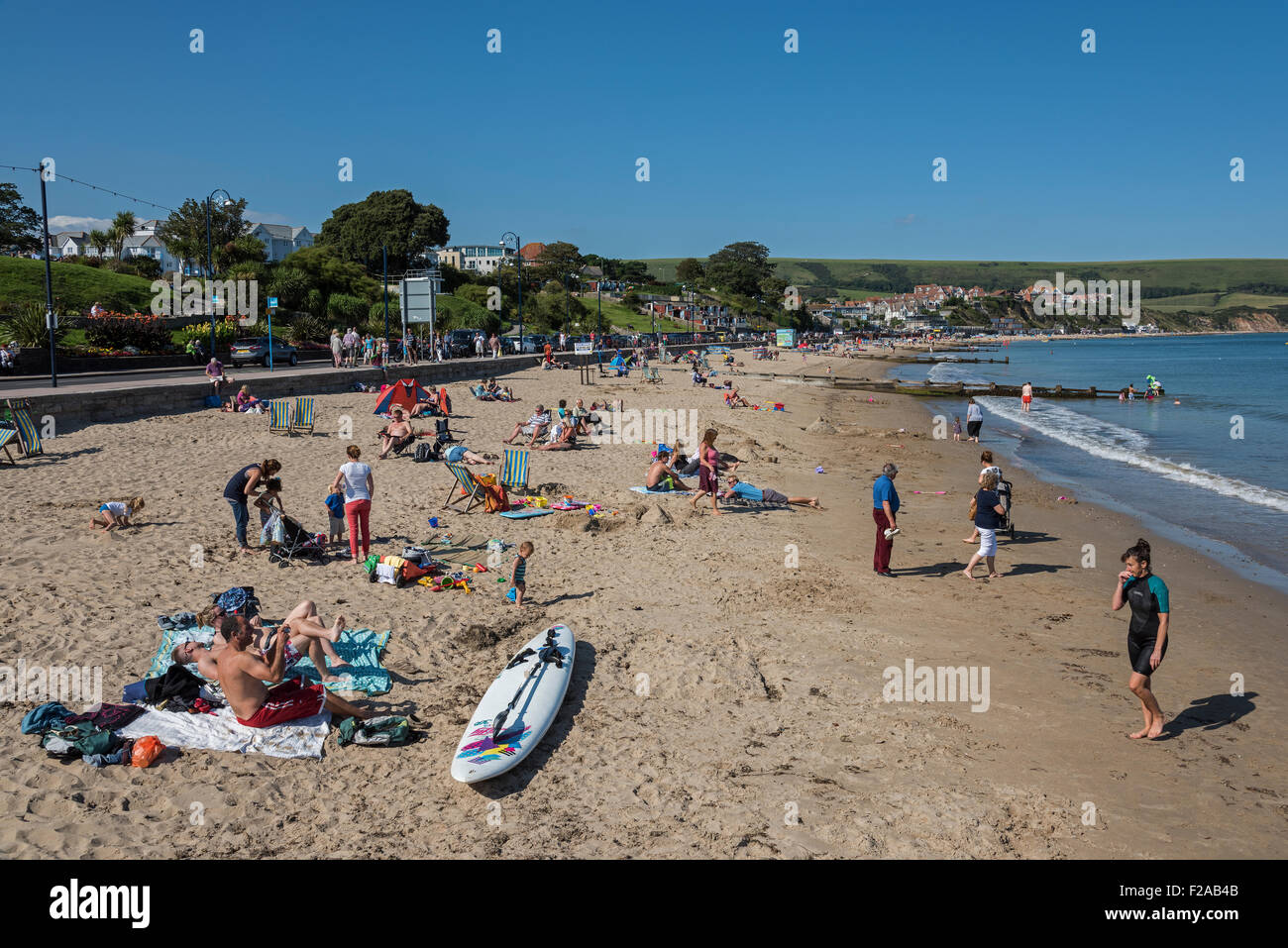 Swanage Beach Stock Photo - Alamy