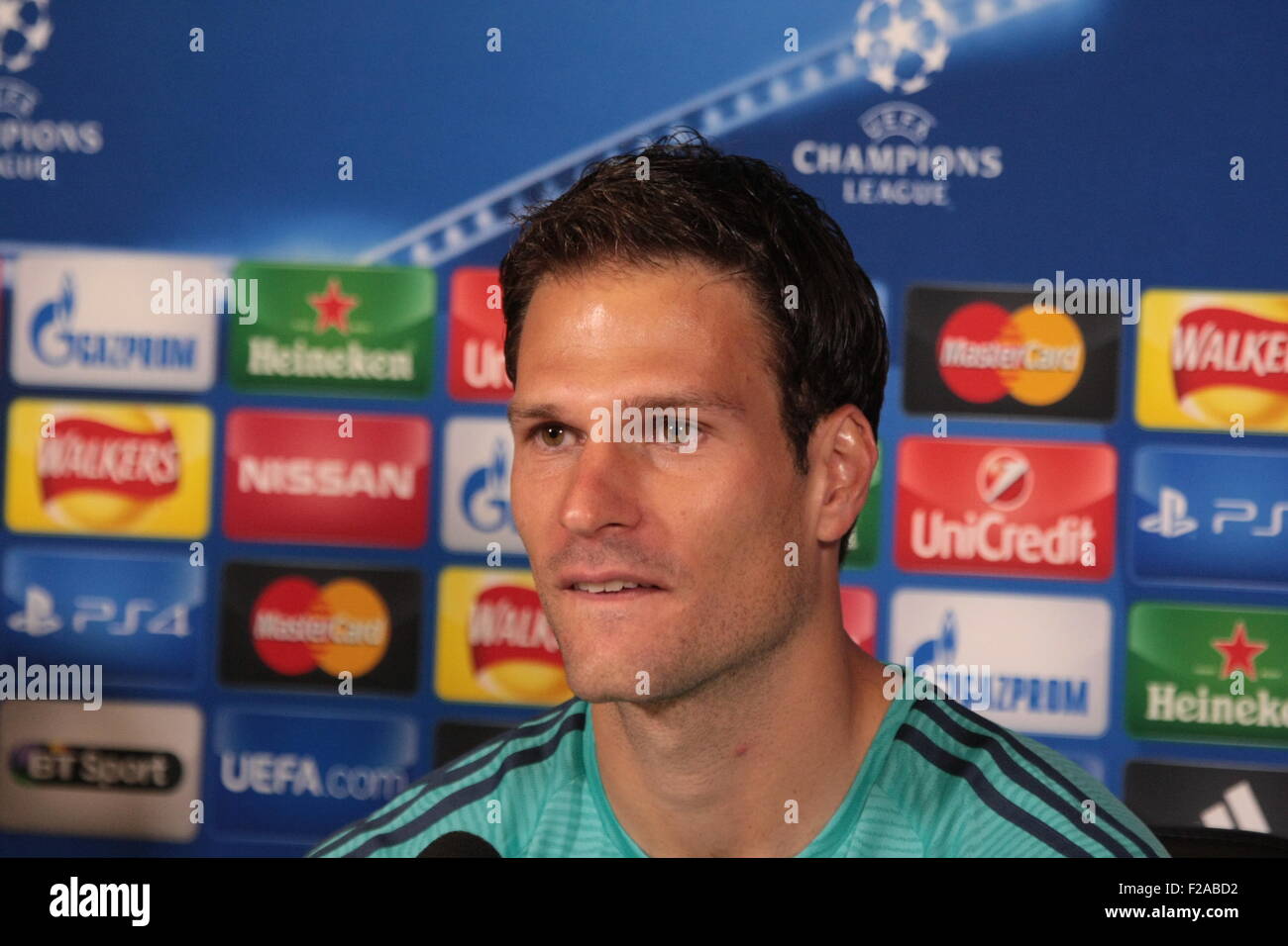 Portrait of Asmir Begovic, Chelsea Football Club Goalkeeper Stock Photo ...