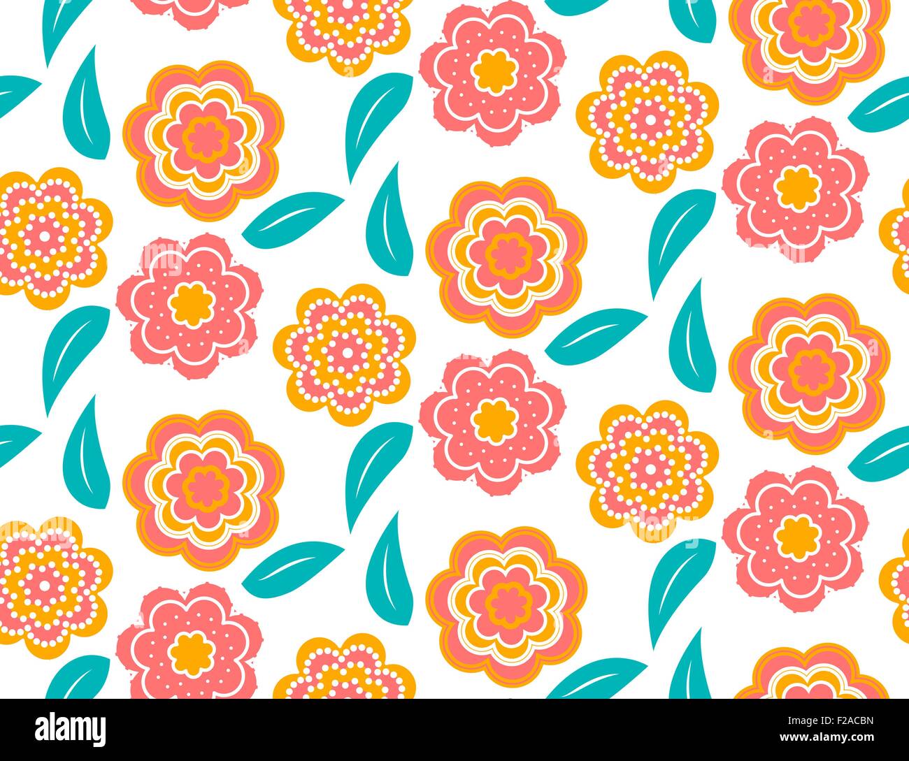 Seamless spring flower pattern on white background Stock Vector Image & Art - Alamy