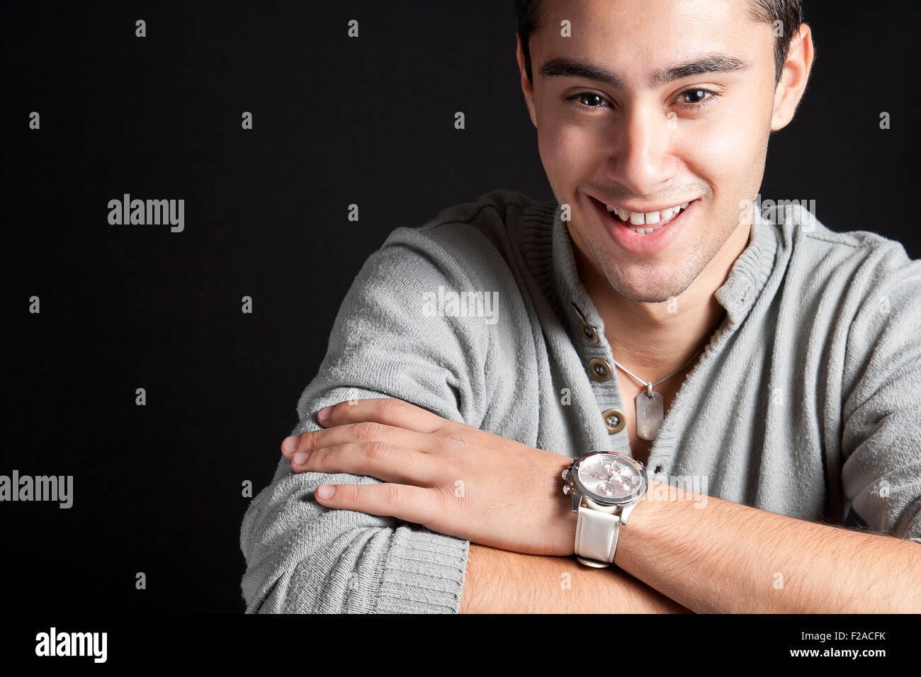 Natural smile of happy joyful young man Stock Photo - Alamy