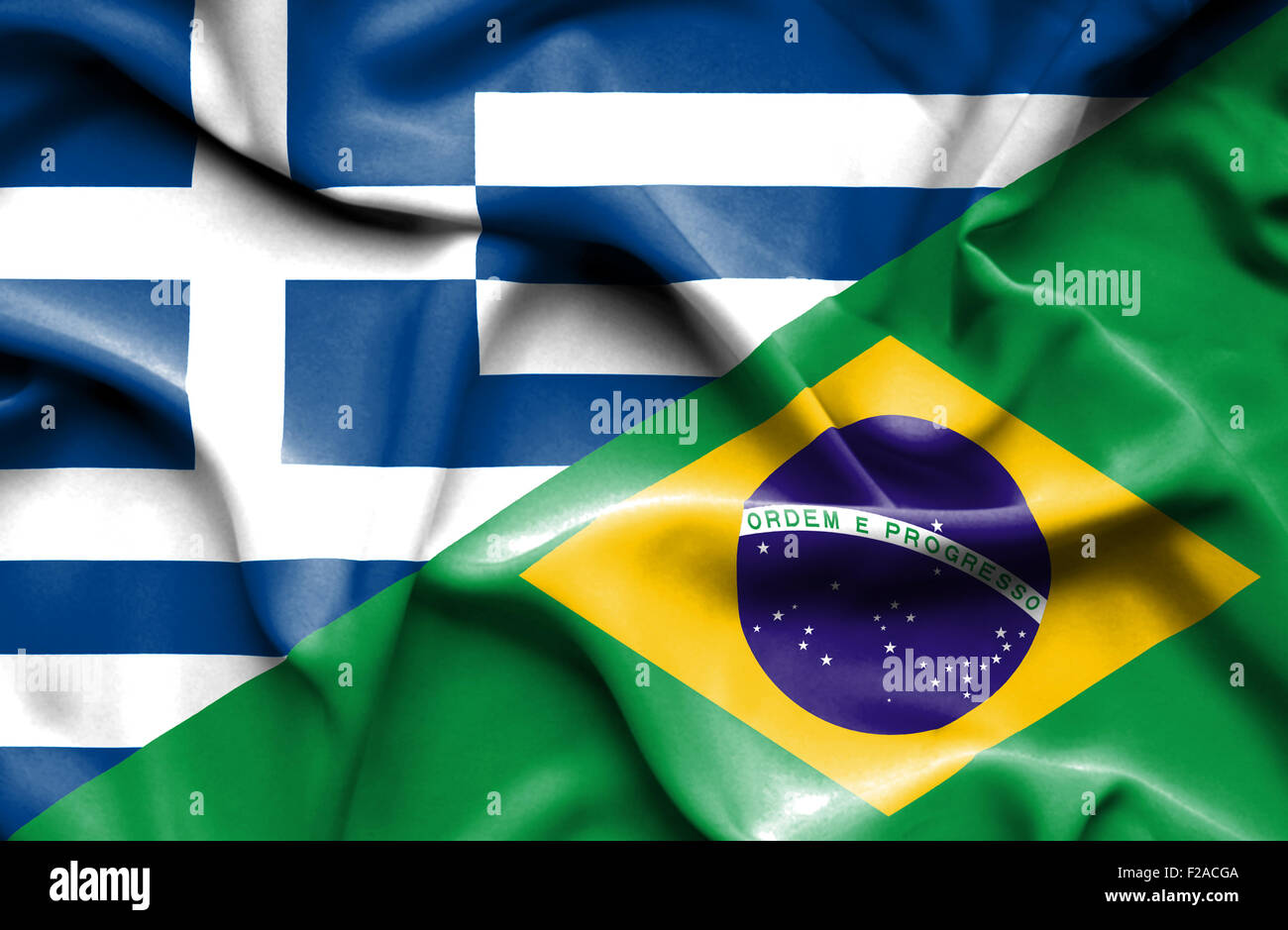 Brazil greek flag hi-res stock photography and images - Alamy