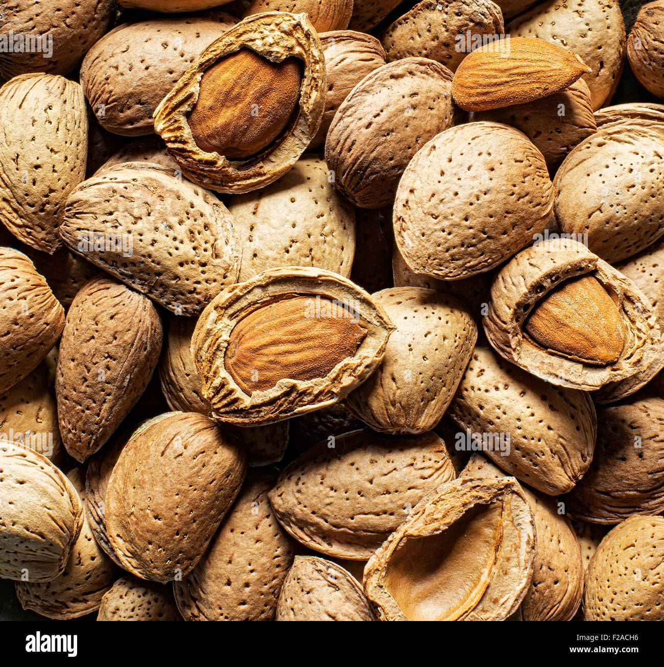 Raw fresh almonds with shell Stock Photo - Alamy