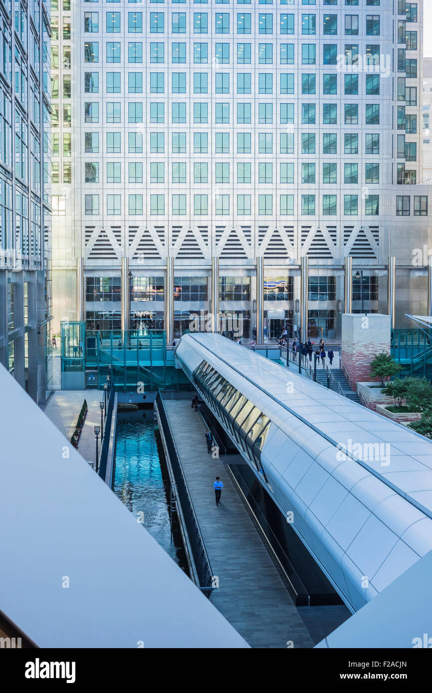 Crossrail Place, Canary Wharf, Isle of Dogs, London, England, U.K Stock ...