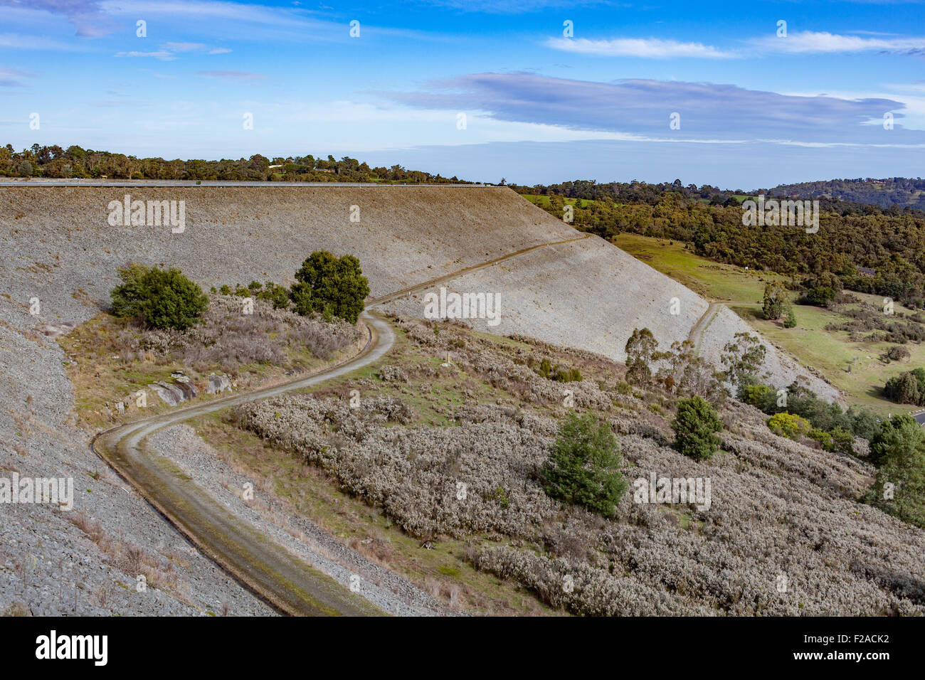 Cardinia reservoir dam wall, Melbourne, Victoria, Australia Stock Photo ...