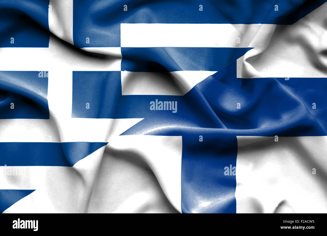 Waving flag of Finland and Stock Photo - Alamy