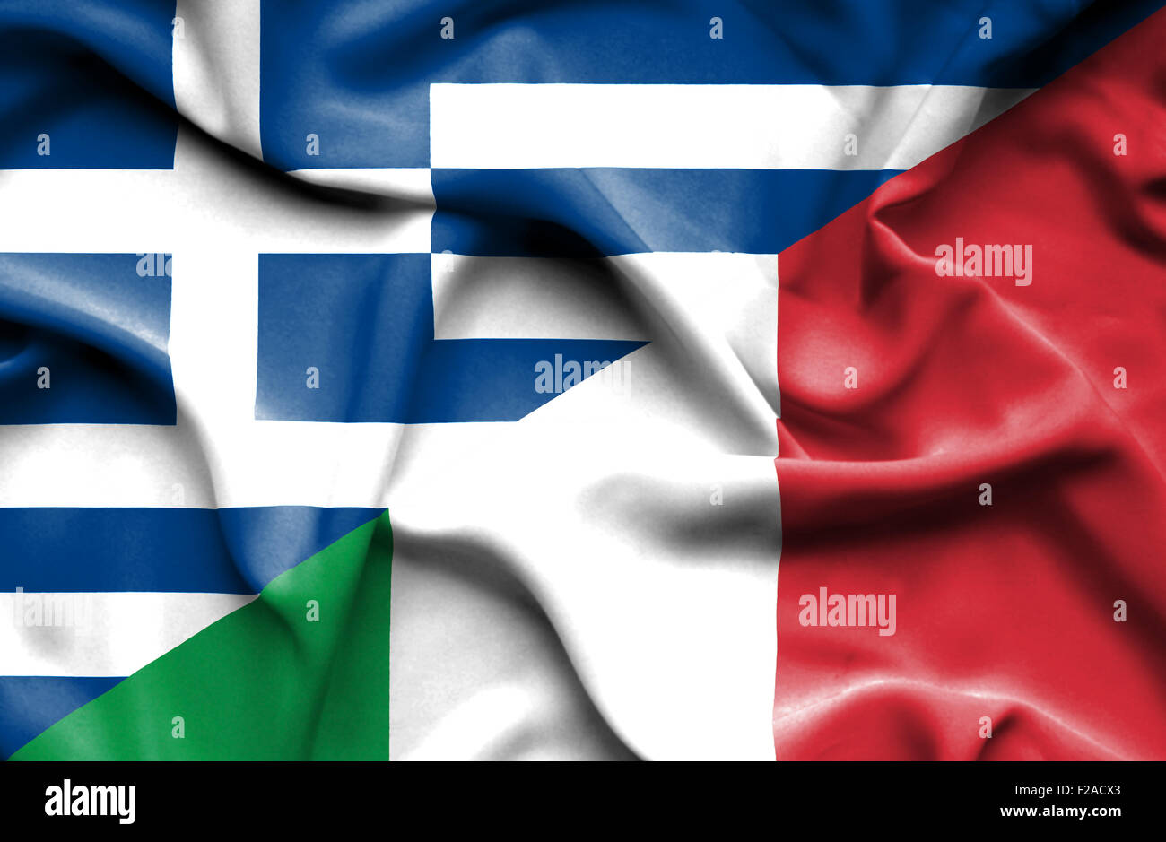 Waving flag of Italy and Stock Photo - Alamy