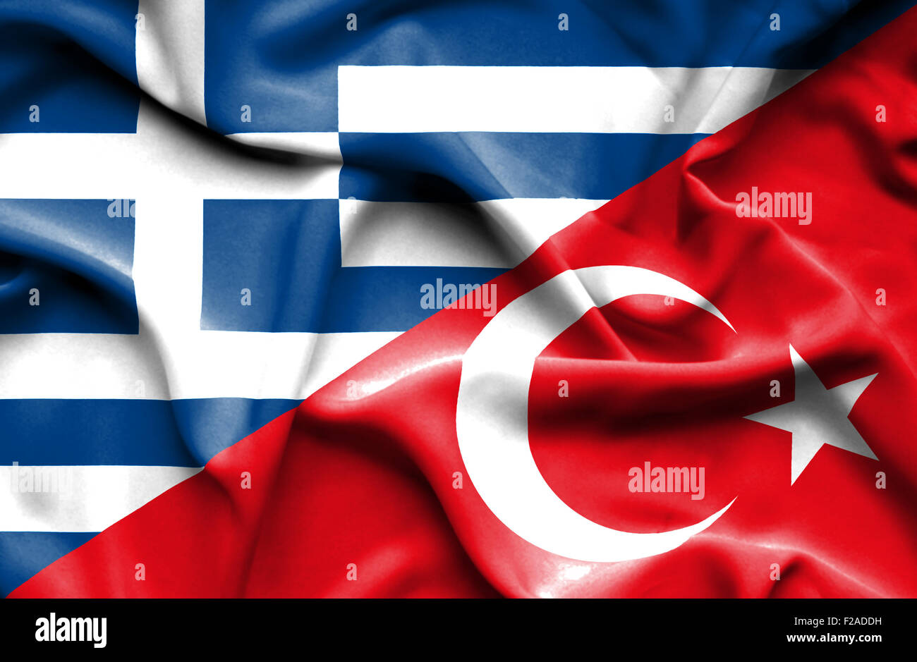 Waving flag of Turkey and Stock Photo - Alamy