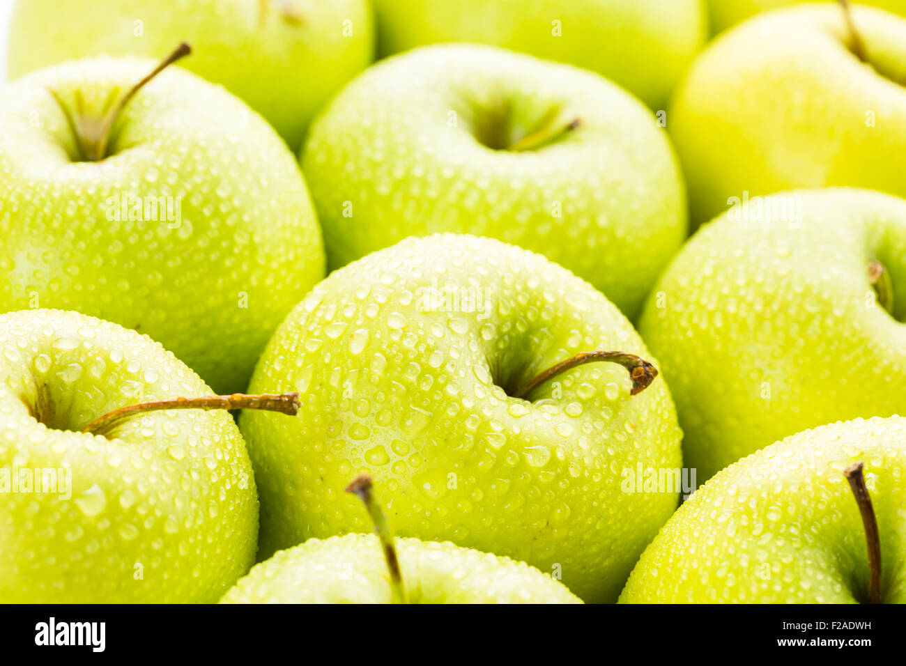 Close up of organic Golden Delicious apples Stock Photo - Alamy