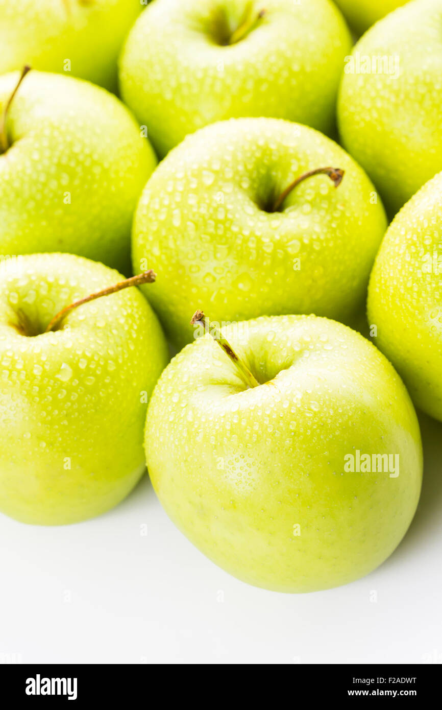 Close up of organic Golden Delicious apples Stock Photo - Alamy