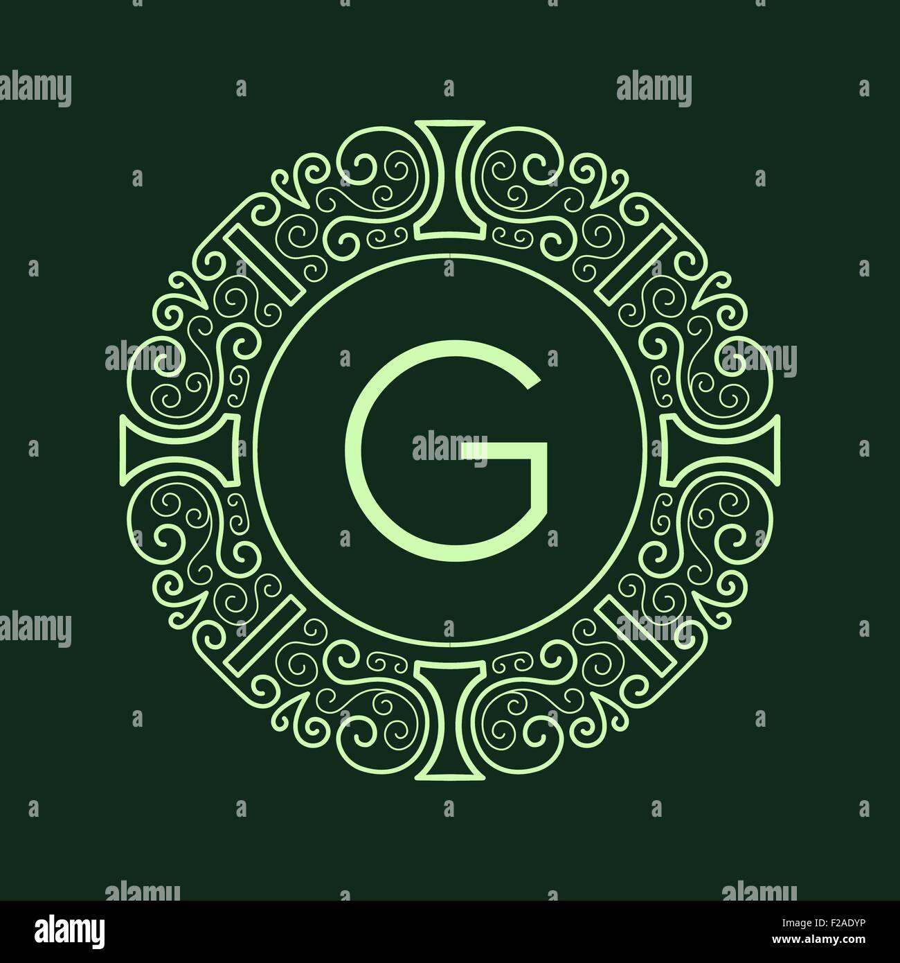 Monogram vintage hi-res stock photography and images - Alamy