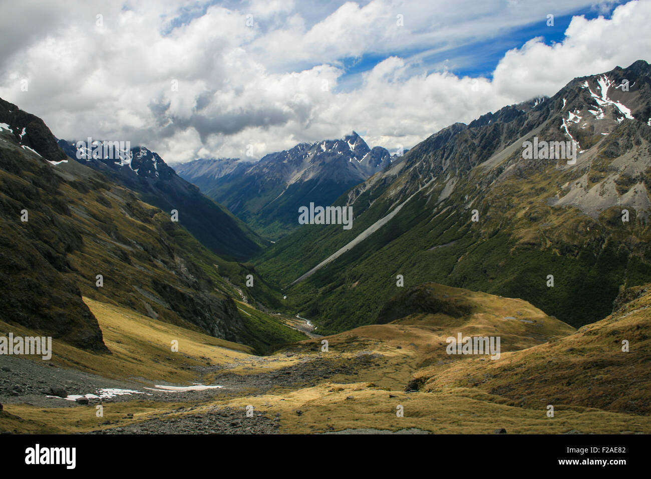 High and beautiful mountaneous pass located at Nelson Lakes National ...