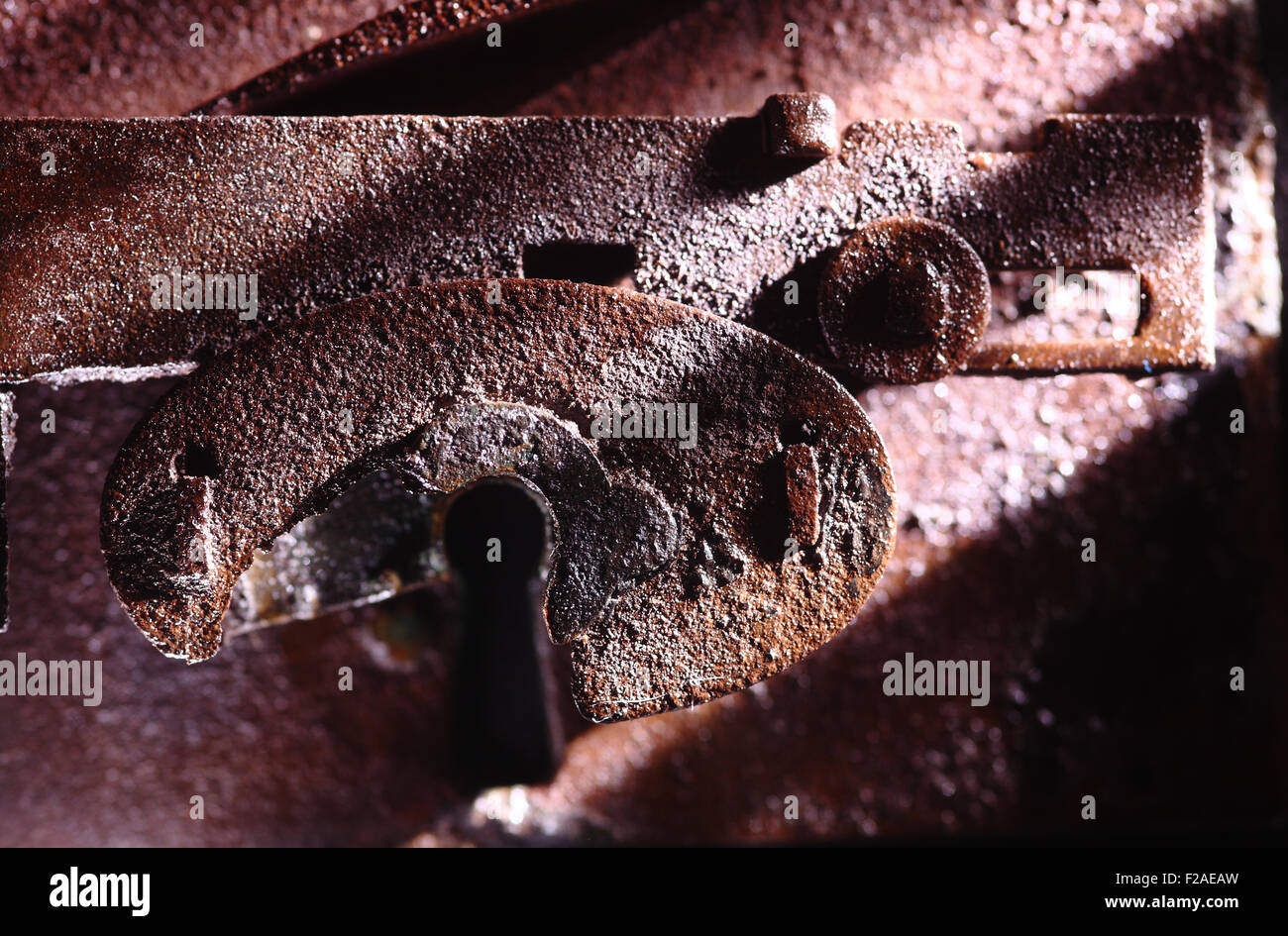 Old rusty mechanism of the lock hi-res stock photography and images - Alamy