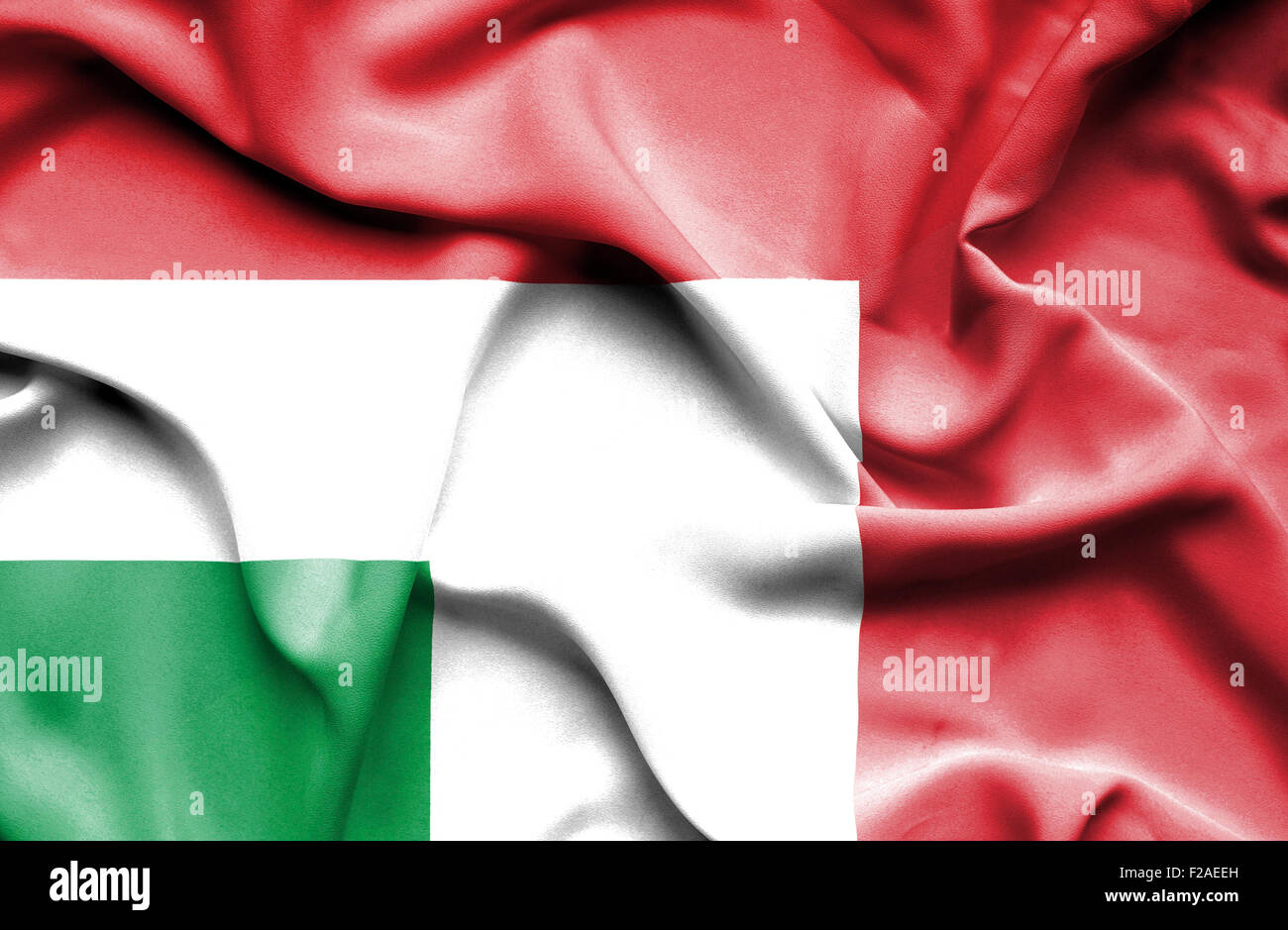 Hungary italy flags 3d hi-res stock photography and images - Alamy