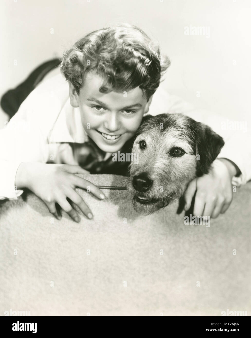 Vintage boy with dog hi-res stock photography and images - Alamy