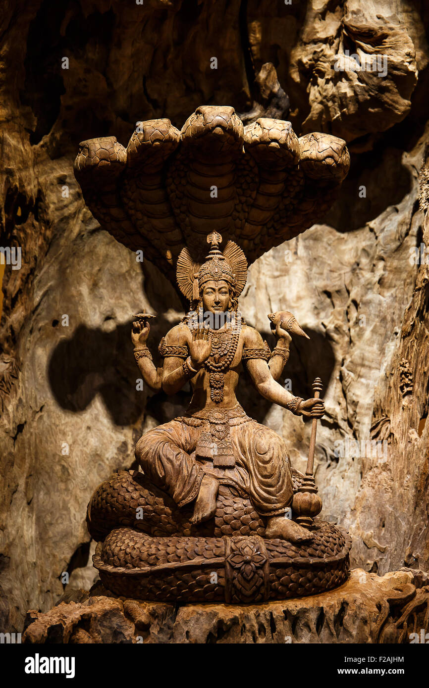 Shiva carved wood Stock Photo - Alamy