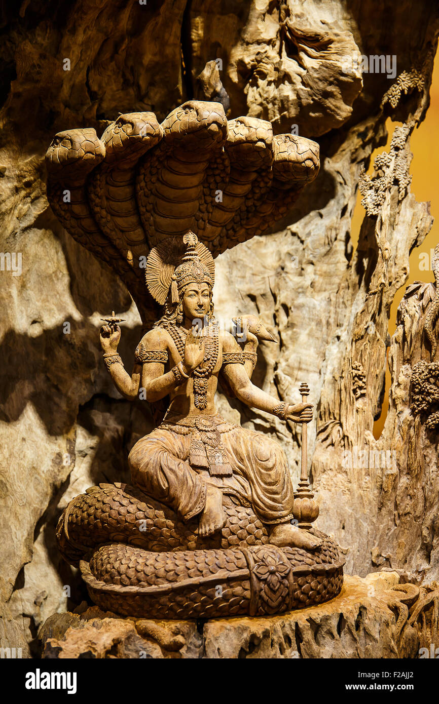 Shiva carved wood Stock Photo - Alamy