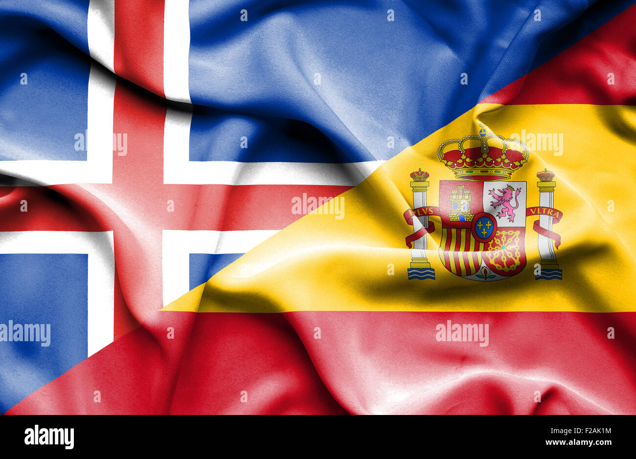 Spain iceland flag hi-res stock photography and images - Alamy