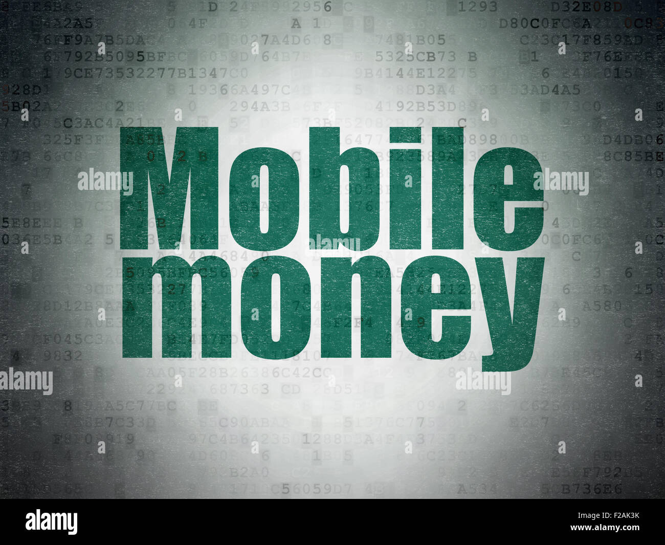 Currency concept: Mobile Money on Digital Paper background Stock Photo ...