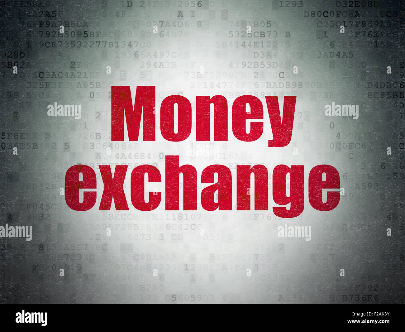 Banking concept: Money Exchange on Digital Paper background Stock Photo ...
