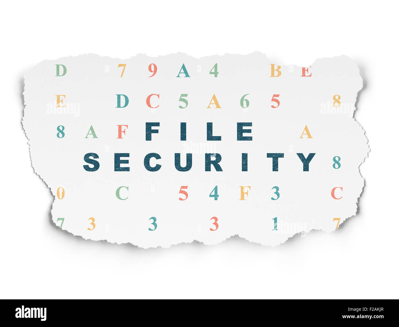 Protection concept: File Security on Torn Paper background Stock Photo ...