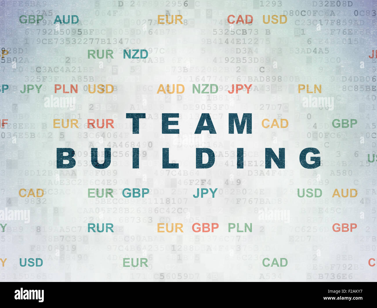 Finance concept: Team Building on Digital Paper background Stock Photo ...