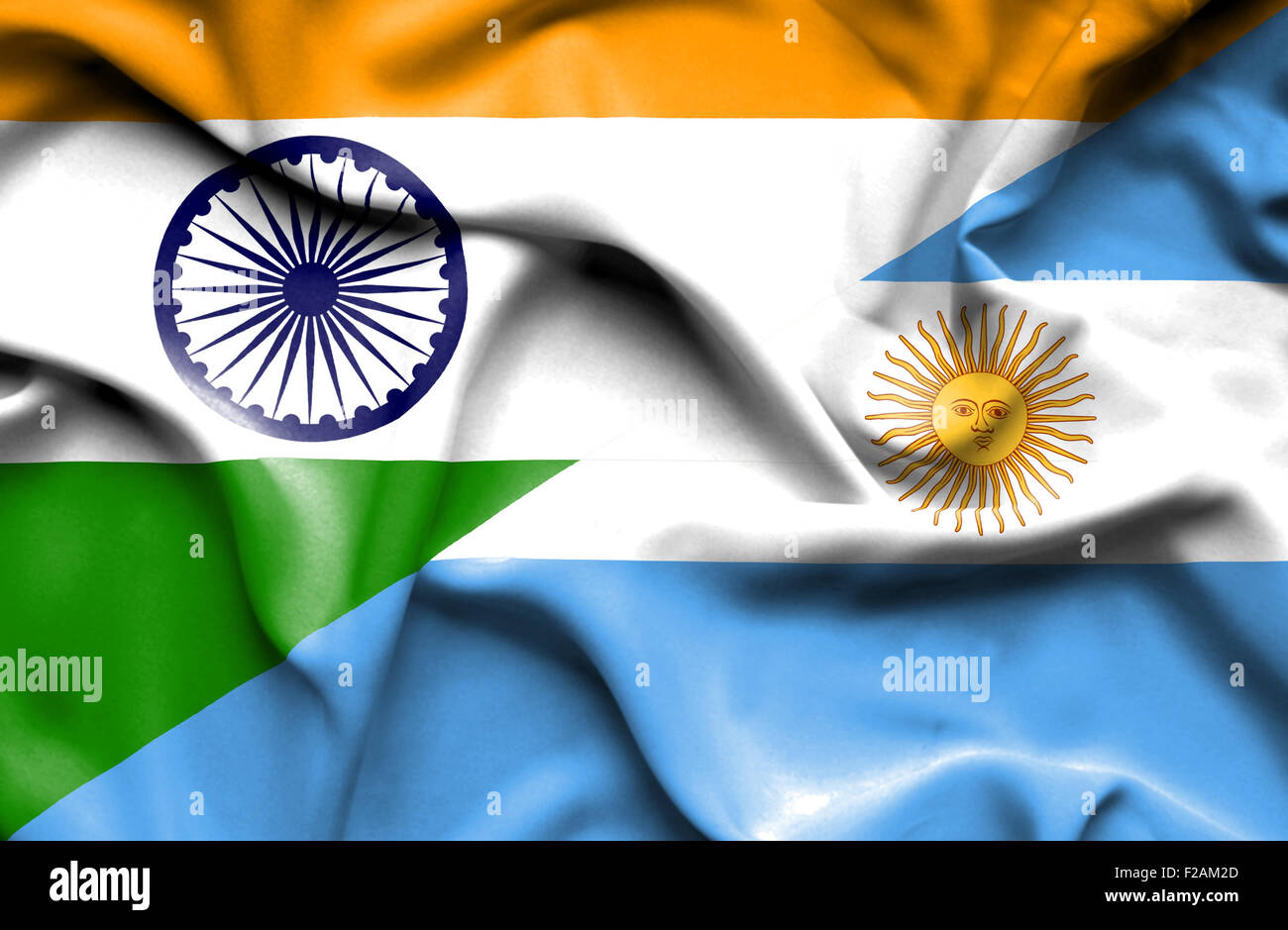 India flag argentina waving hi-res stock photography and images - Alamy