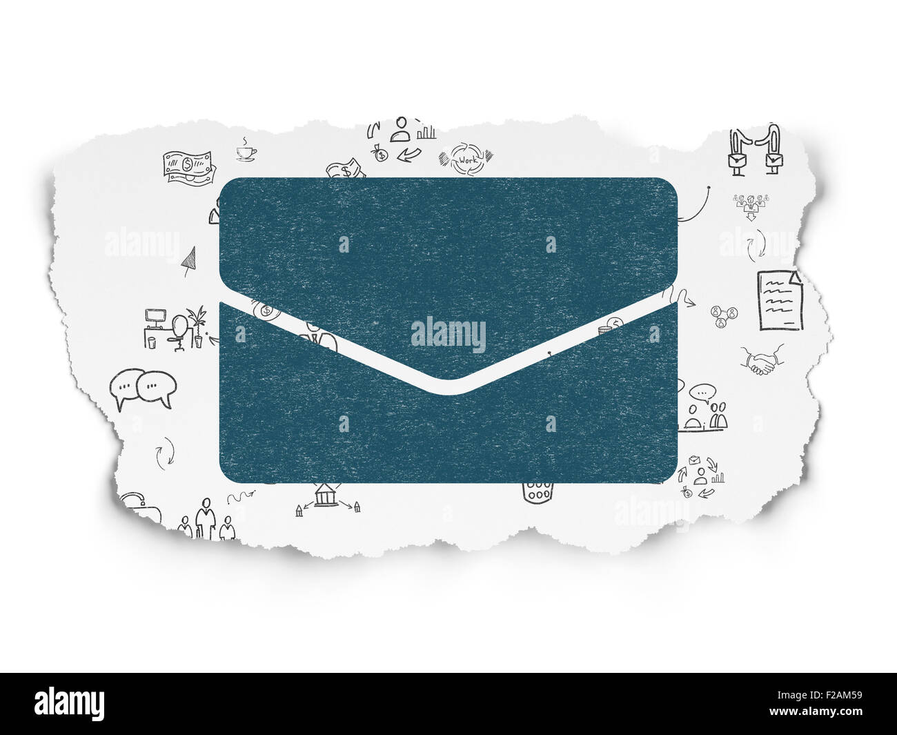 Finance concept: Email on Torn Paper background Stock Photo - Alamy