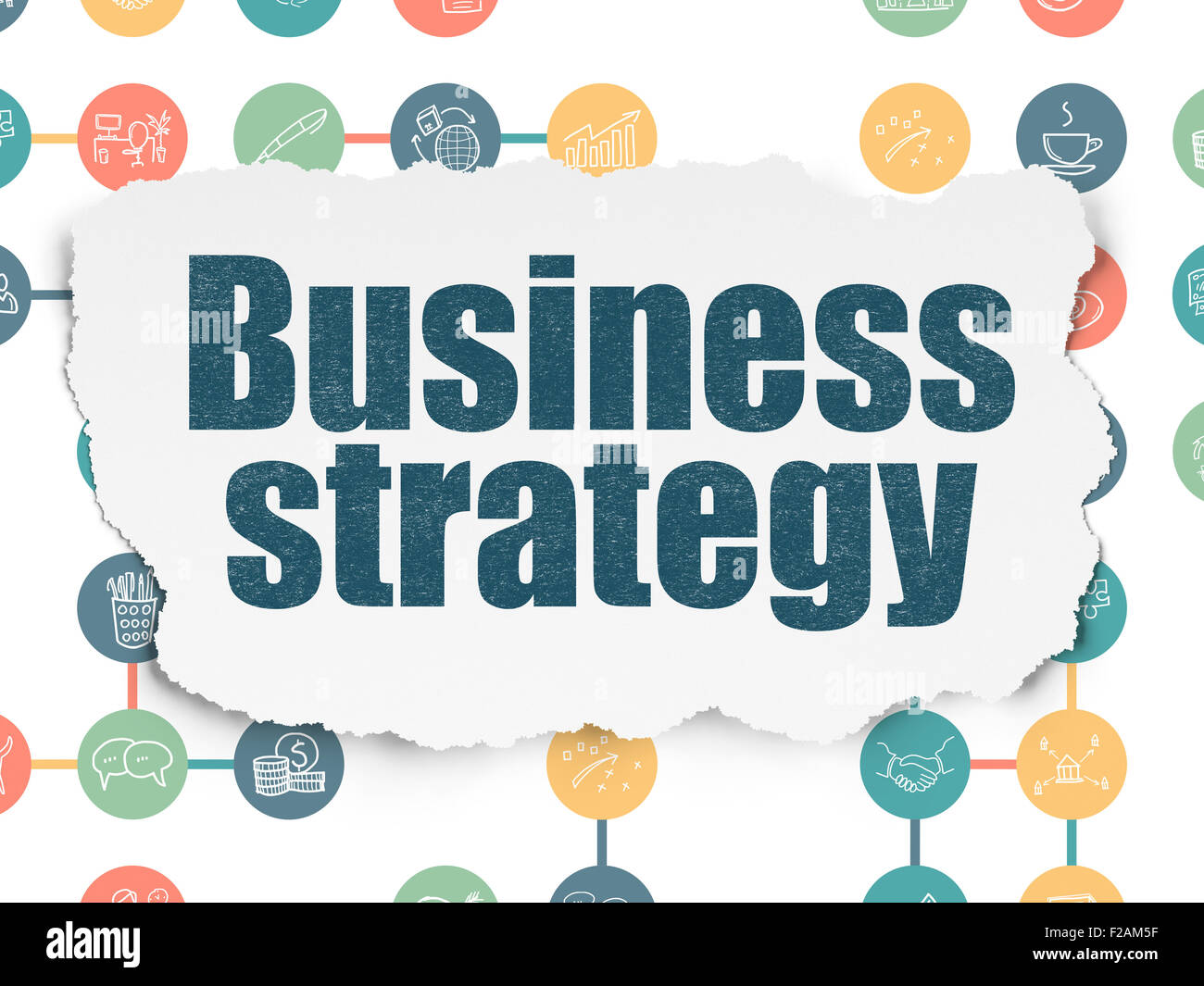 Business concept: Business Strategy on Torn Paper background Stock ...