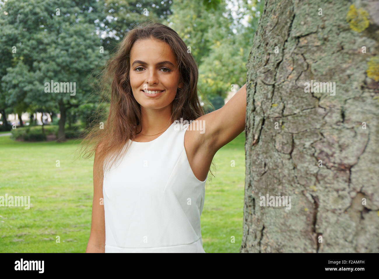nature loving young woman Stock Photo - Alamy