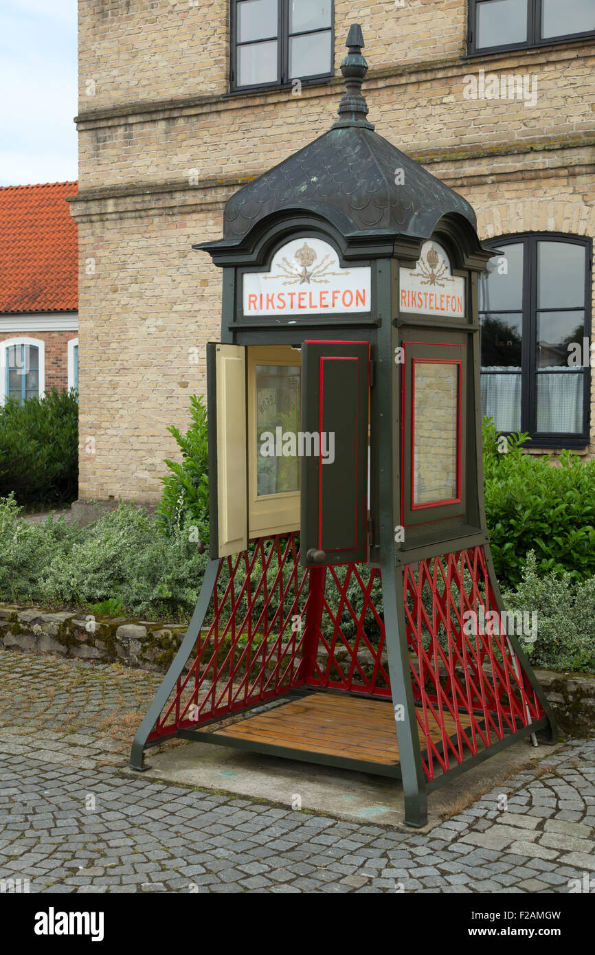 Historic telephone booth; Bastad, Skane; Sweden Stock Photo - Alamy