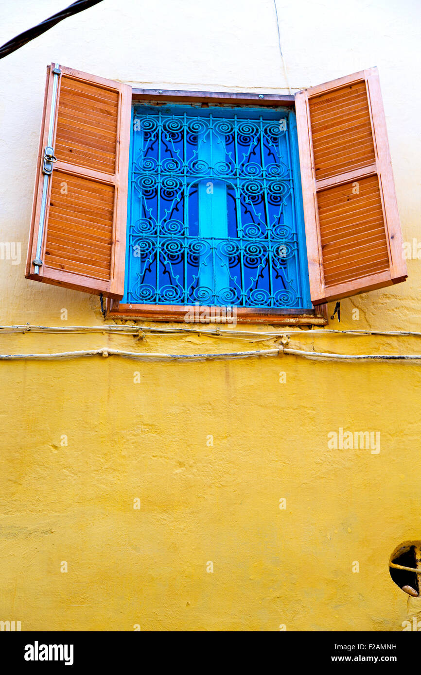 window in morocco africa and old construction wal brick historical ...