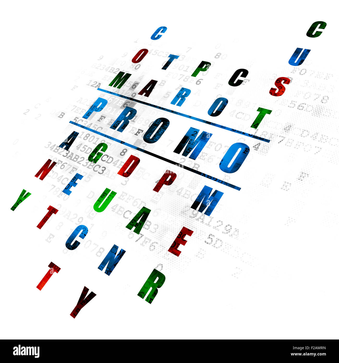 Advertising concept: word Promo in solving Crossword Puzzle Stock Photo ...