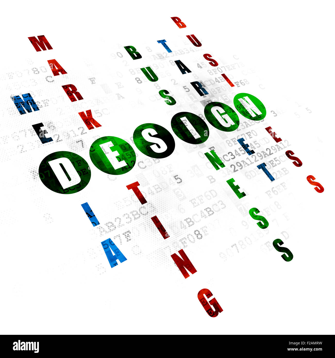 Advertising concept: word Design in solving Crossword Puzzle Stock ...